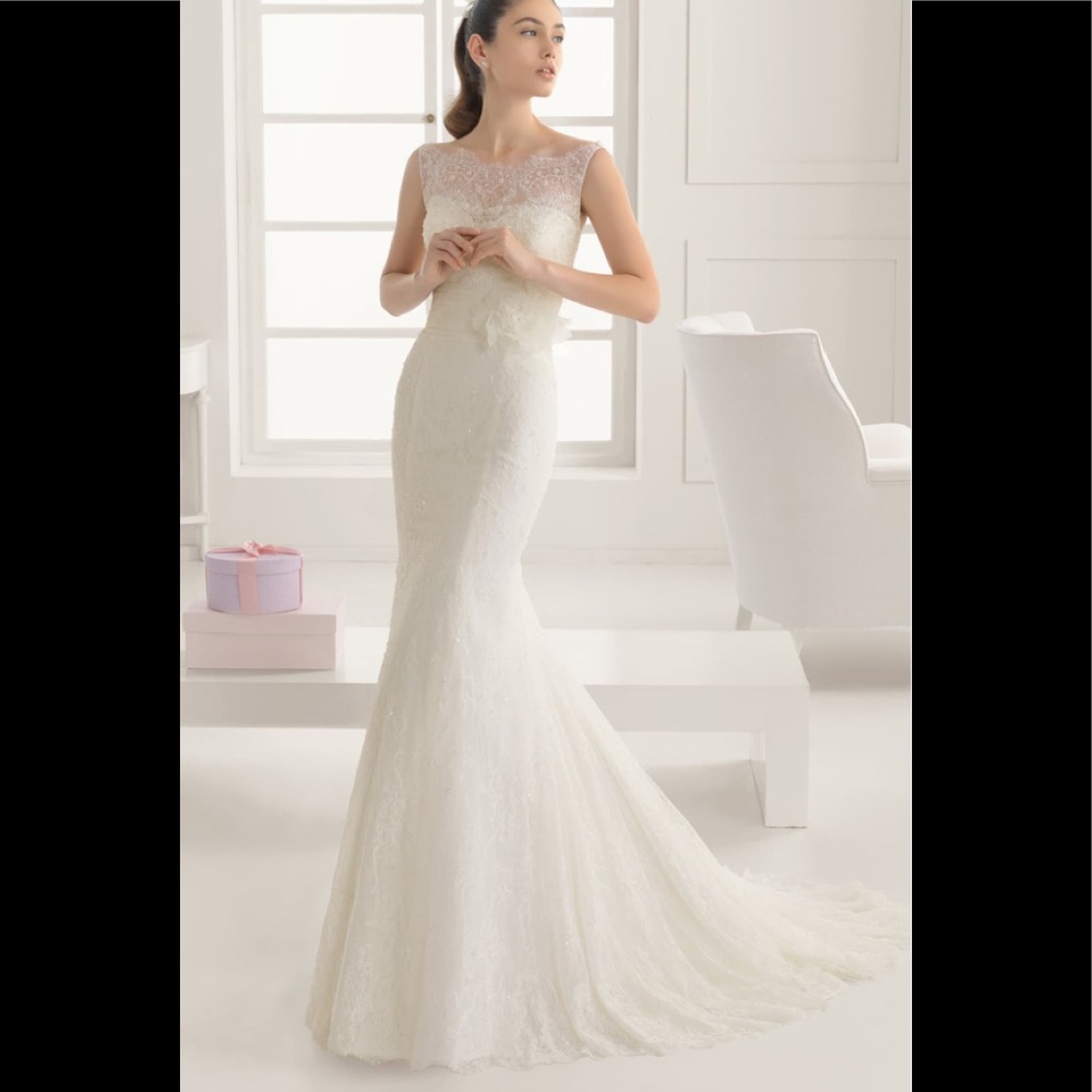 Rosa Clara Evelyn Tulle And Lace Wedding Dress - Gem